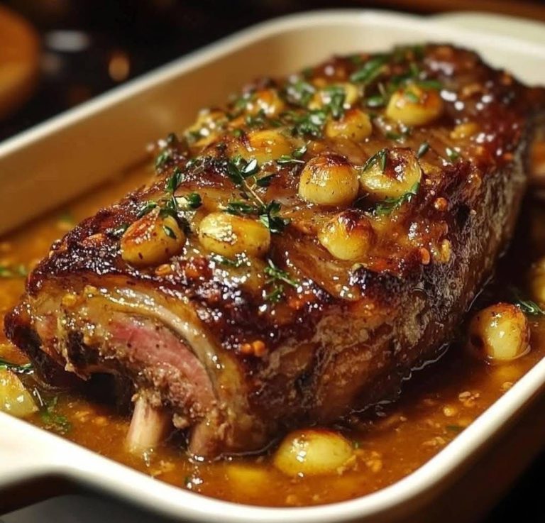 Slow-Roasted Honey-Mustard Lamb Shoulder with Garlic Confit – Tasty Meals