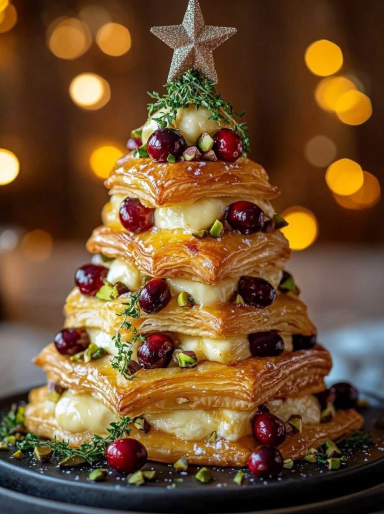 Brie & Cranberry Puff Pastry Tree – Tasty Meals